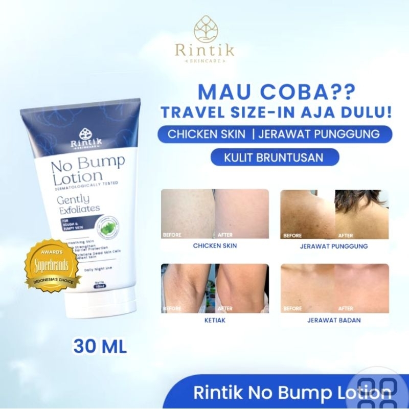 Jual Rintik Skincare Travel Size No Bump Body Lotion | Losion Kulit ...