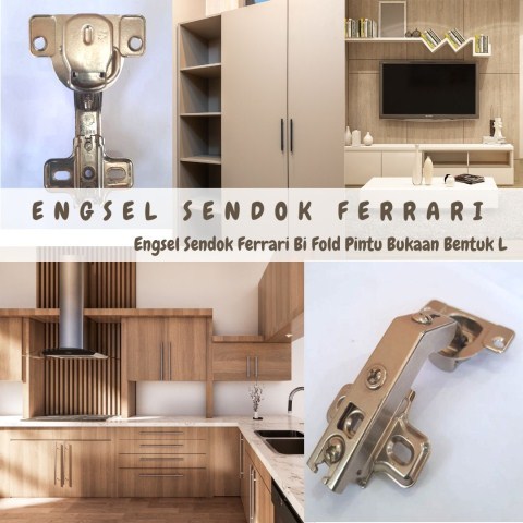 Jual Engsel sendok lemari Ferrari Bi Fold pintu bukaan bentuk L ...