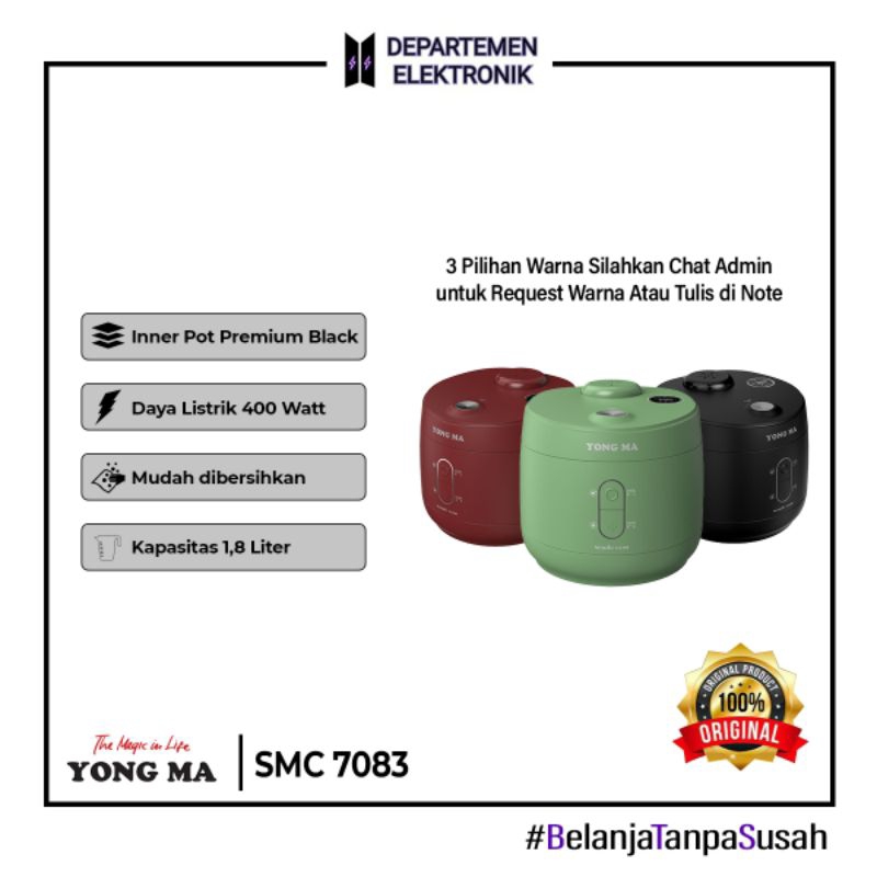 Jual Yong Ma Magic Com 1.8 Ltr SMC 7083 | Shopee Indonesia