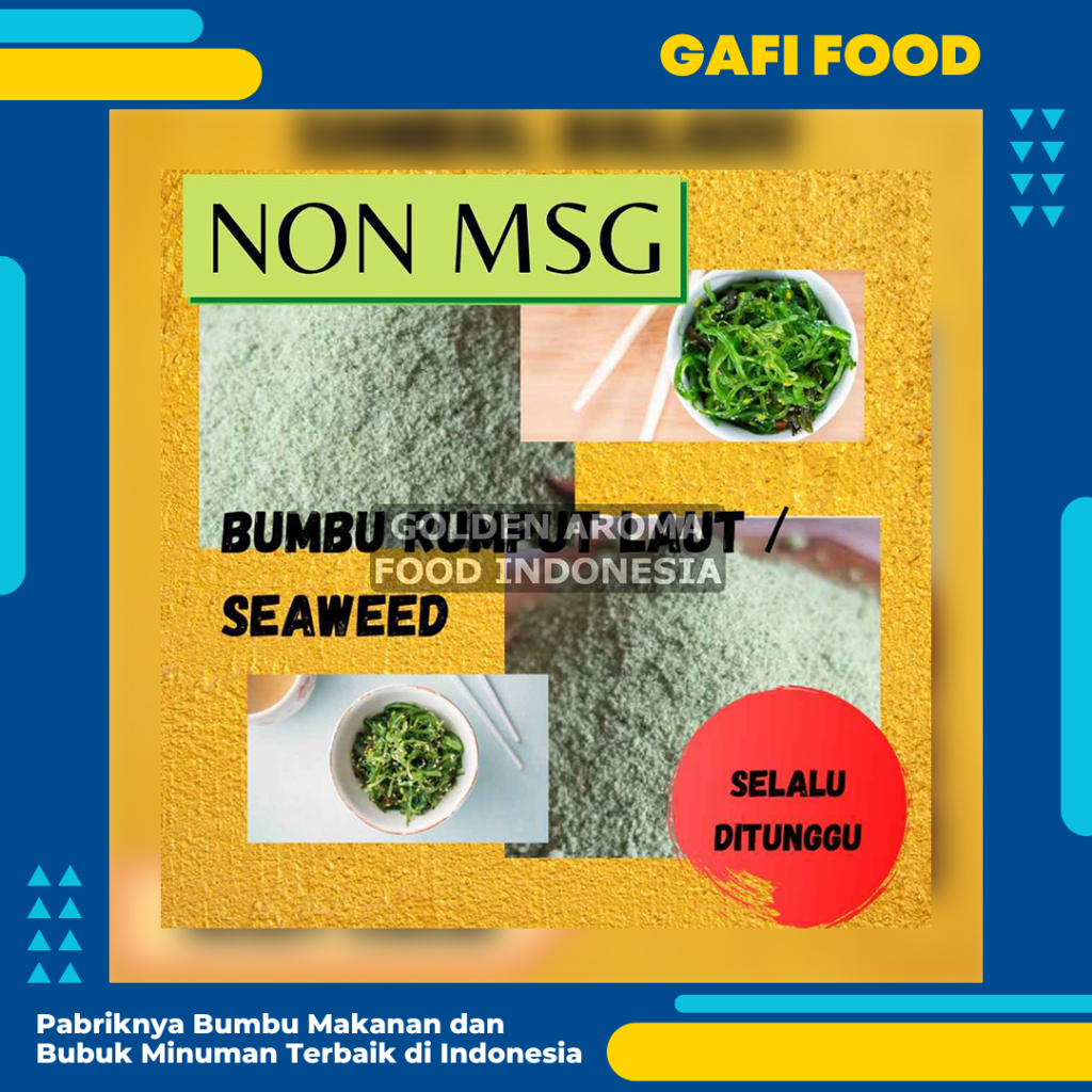 Jual BUMBU TABUR RUMPUT LAUT SEAWEED NON MSG 1 KG FOOD GRADE 1Kg Bubuk ...