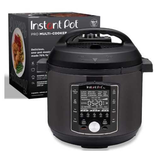 Jual Instant Pot Pro 10-in-1 Pressure Cooker Black, 6 Quart | Shopee ...