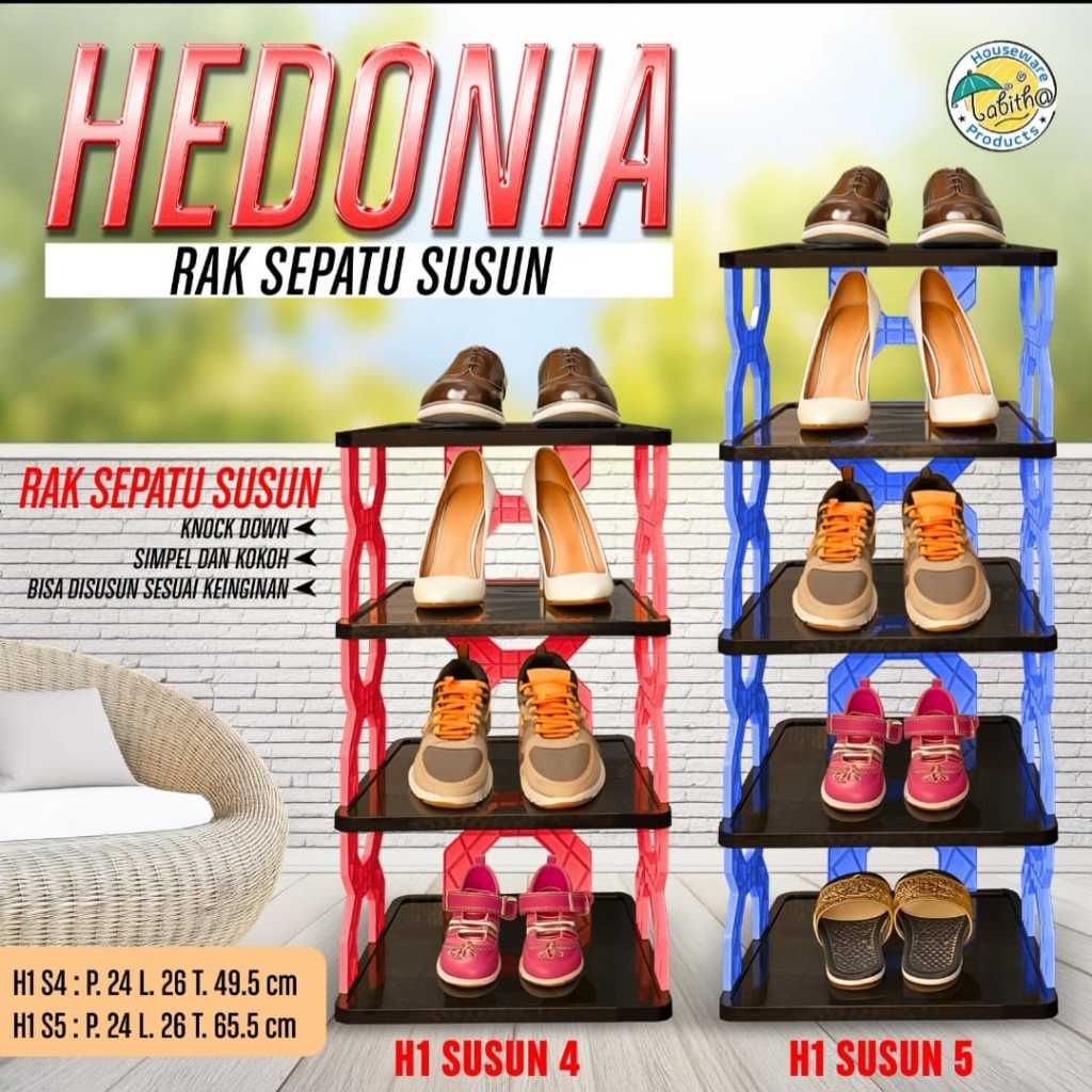 Jual Rak Sepatu Plastik 4 dan 5 Susun murah Tabitha Penyimpanan Sepatu ...