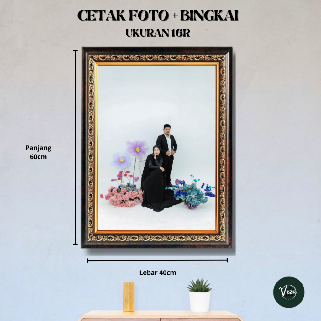 Jual Cetak Foto + Bingkai Motif Ukir Ukuran 16R 40 x 60 cm , Cetak Foto ...