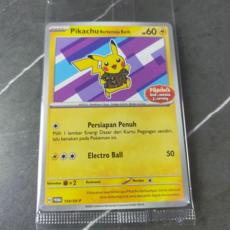 Jual Kartu / Card Pokemon Pikachu Batik Blue / Pink / Green / Purple Original TCG indonesia ...