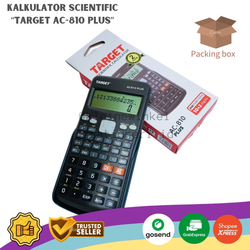 Jual Kalkulator Target Scientific AC-810 Plus/Kalkulator SIN COS TAN ...
