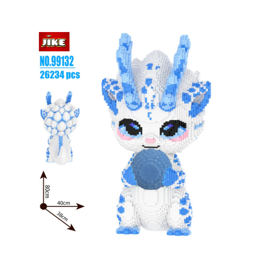 Jual JiKE Nano Blocks JUMBO Series DRAGON 3D Model, Mainan Blok Susun ...