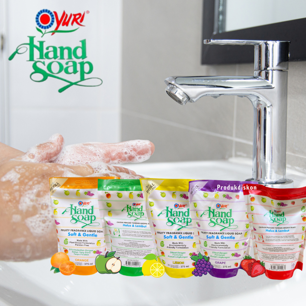Jual SALE YURI Hand Soap 375ML - Handwash Sabun cuci tangan | Shopee ...