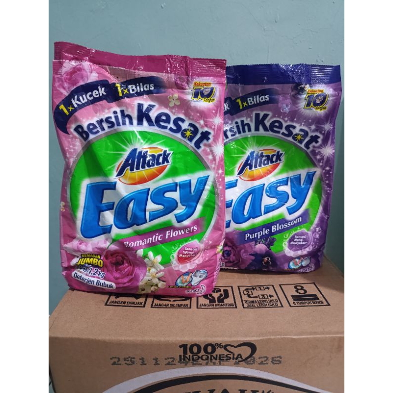 Jual Attack Easy Detergen Bubuk Bersih Kesat kemasan Jumbo 1,2kg | Shopee Indonesia