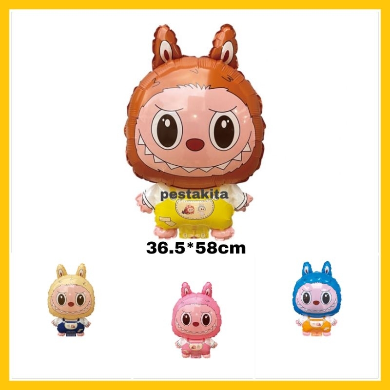 Jual BALON KARAKTER LABUBU COKLAT PINK KUNING BIRU / BALON LABUBU VIRAL ...