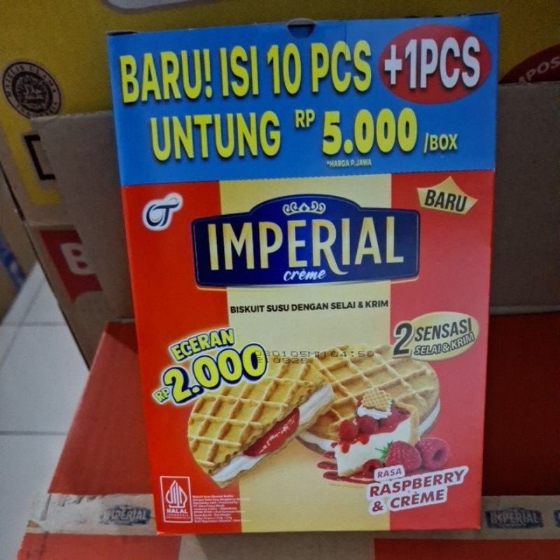 Jual Wafer Imperial rasa Raspberry & Creme 1 box / 10 pcs | Shopee ...