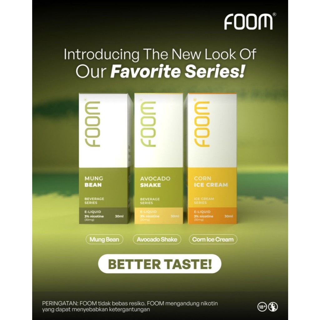 Jual FOOM FAVORITE SERIES AVOCADO MUNG BEAN CORN ICE CREAM SALTNIC 30ML ...