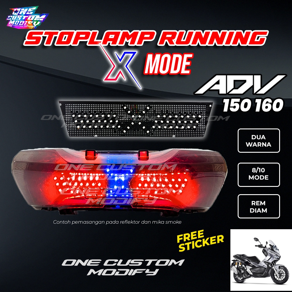 Jual Stoplamp Running X Mode ADV 150 160 Lampu Rem LED Motor Variasi One Custom Modify | Shopee ...