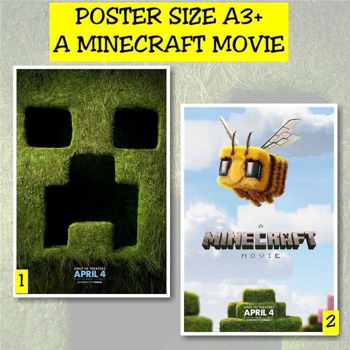 Jual "Poster Film A Minecraft Movie - Poster Game Premium Size A3 ...