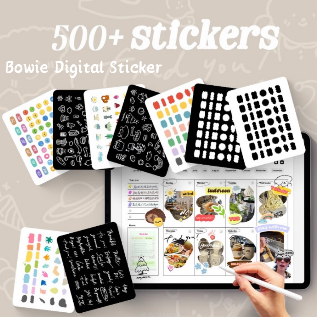 Jual Sticker Digital PNG Pre-Crop + Sticker Book --- Bowie Sticker Book ...