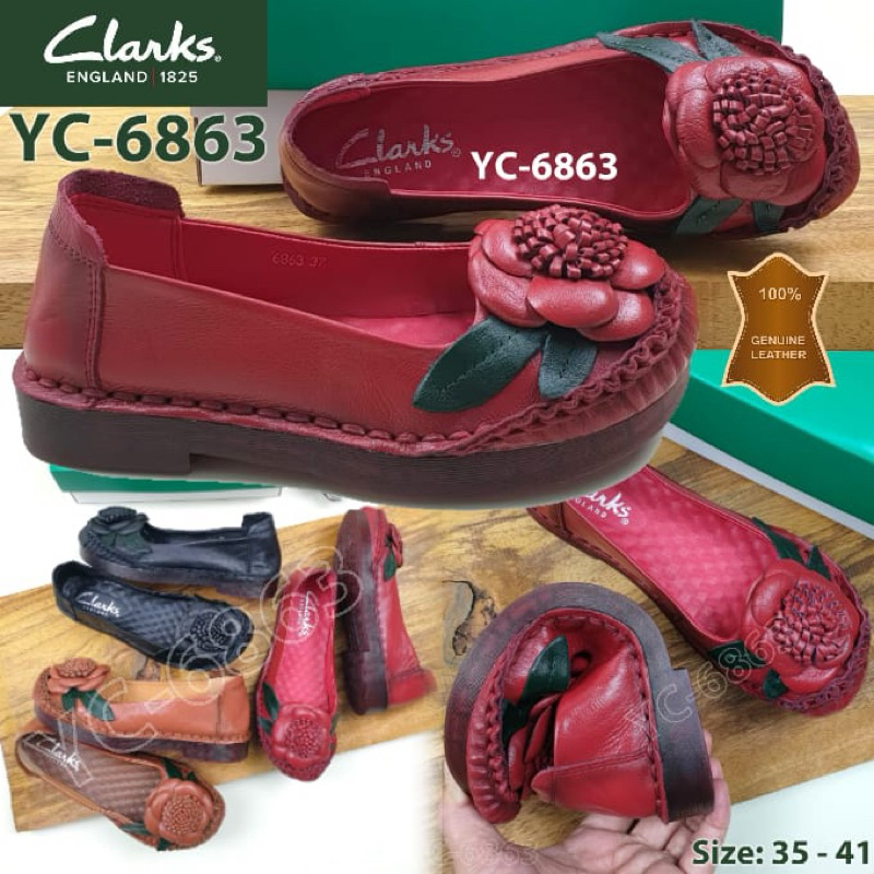 Jual TERMURAH Sepatu Clarks YC-6863 Aquilegia Flower Flat / Clark ...