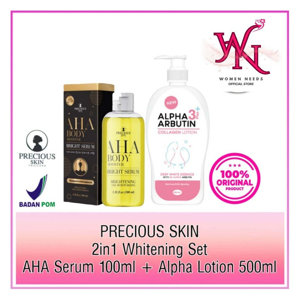 Jual Paket 2in1 Alpha Arbutin 3+ Collagen Lotion + AHA Body Booster ...