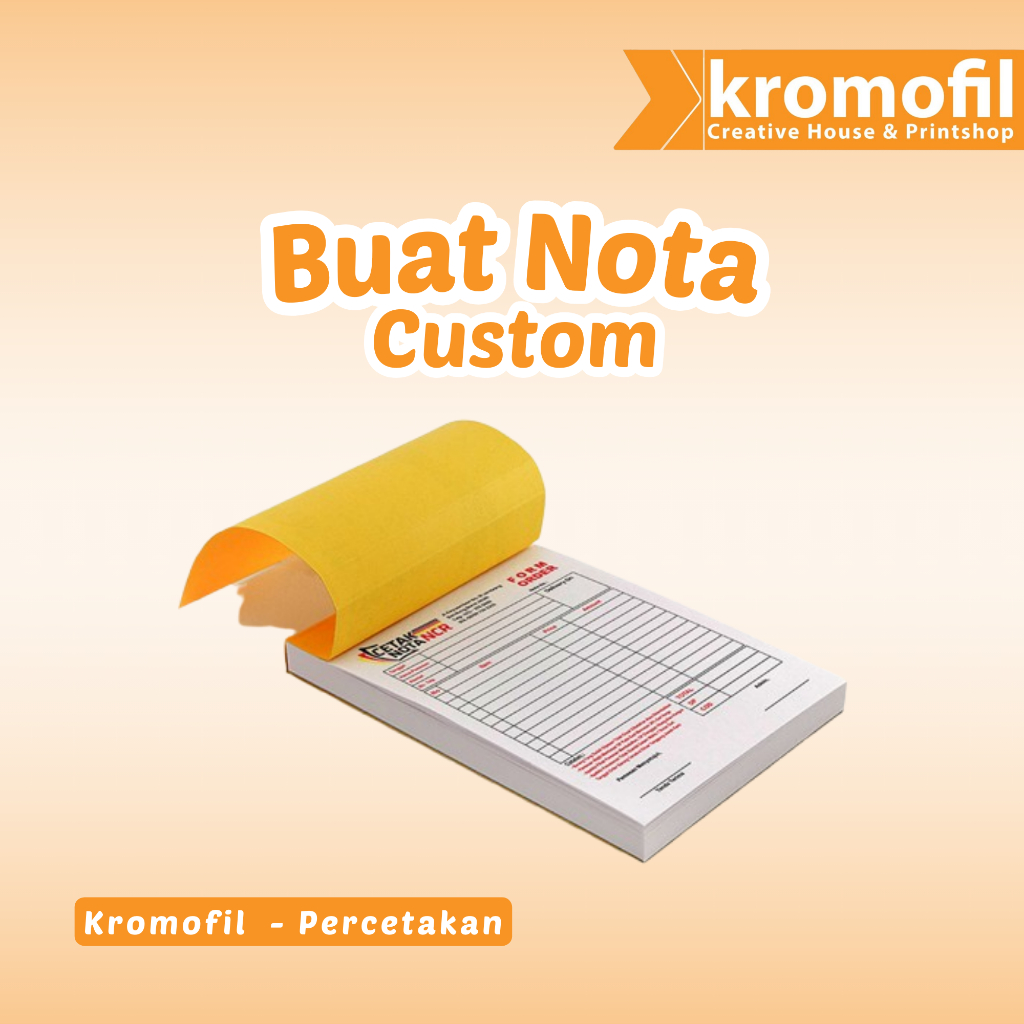 Jual Buat Nota Custom ukuran 1 folio 1/2 1/3 1/4 A4 A5 A6 | Shopee ...