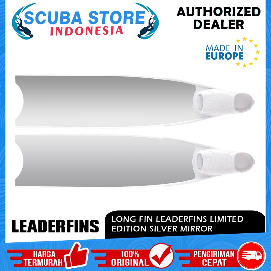Jual Long Fin Leaderfins Limited Edition Silver Mirror Pure Carbon ...