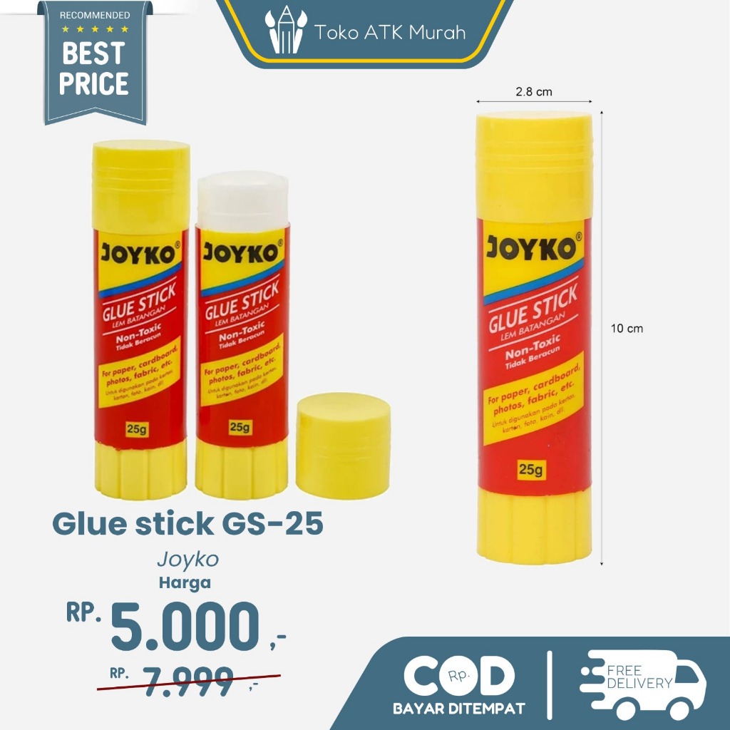 Jual Lem Stik 25gr Joyko - Glue Stick GS-25 | Lem Kering Sekolah & Kantor | Shopee Indonesia