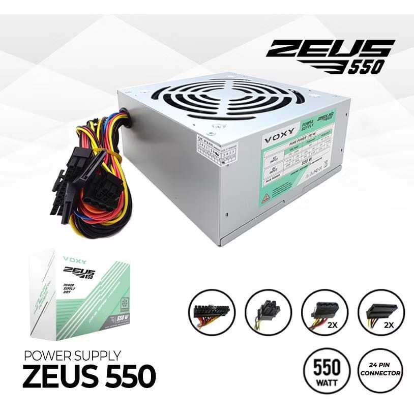Jual Power Supply Voxy Zeus 550watt Fan 12cm / PSU Voxy Zeus 550w Kipas ...