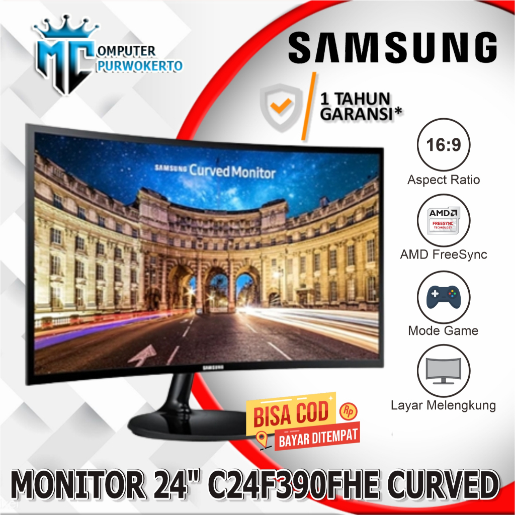 Jual Monitor Samsung Curved 24" Inch C24F390FHE Full HD VA 60Hz ...