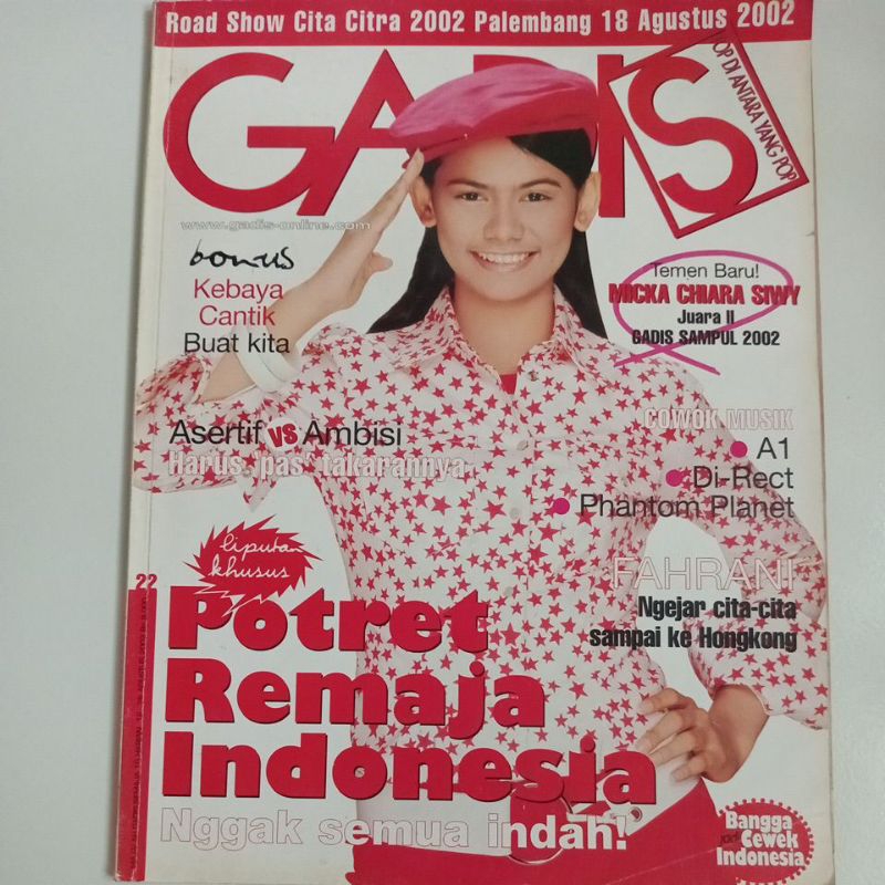 Jual Majalah Gadis Edisi Kemerdekaan Tahun 2002 Cover Micka Siwi | Shopee Indonesia