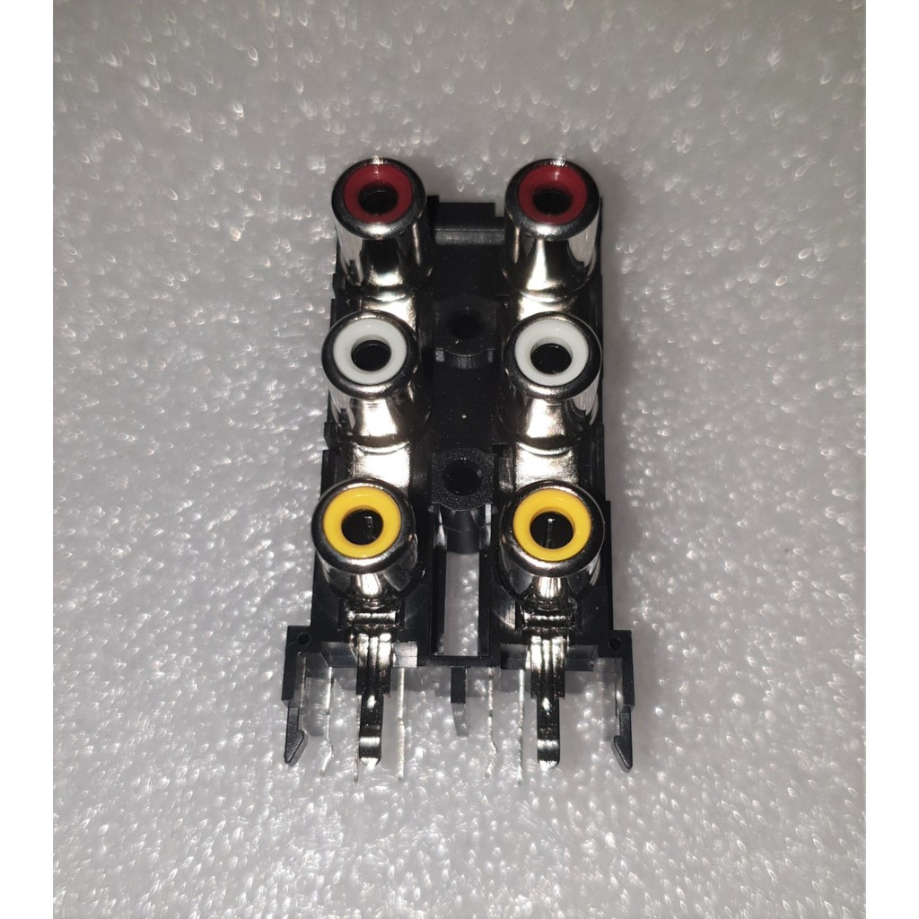 Jual Socket Female RCA 6 Slot Lubang Konektor AV Vertical merk Jalco ...