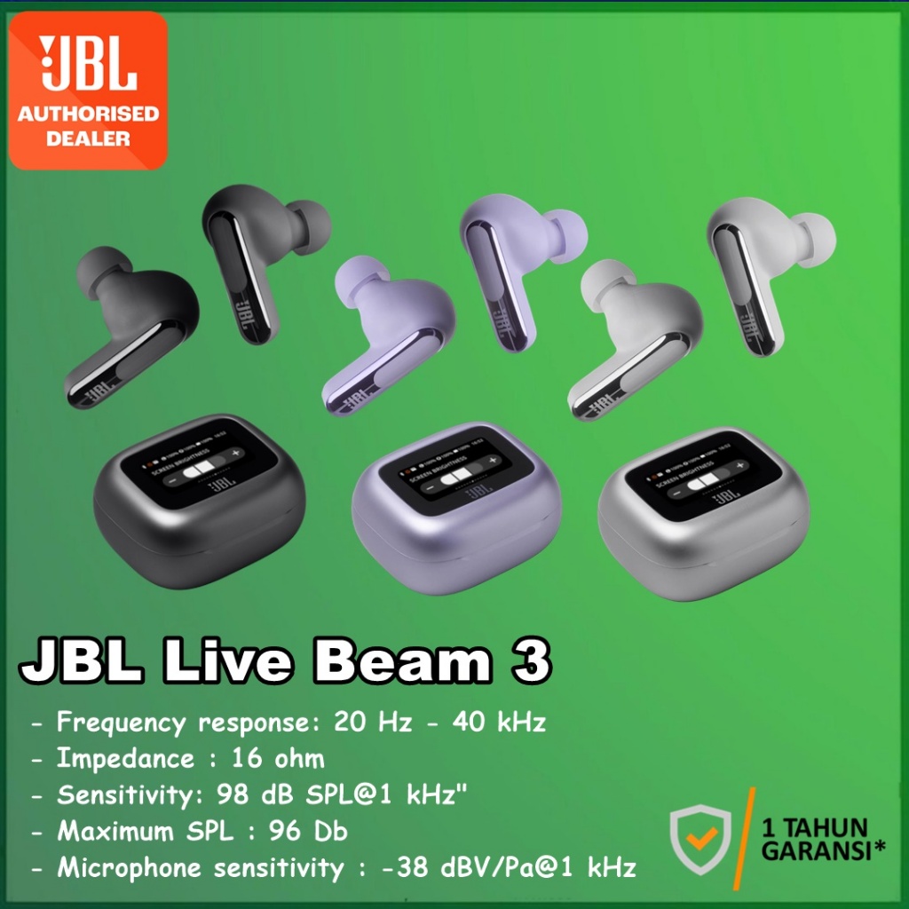 Jual JBL Live Beam 3 True Wireless Noise Cancelling Closed-Stick ...