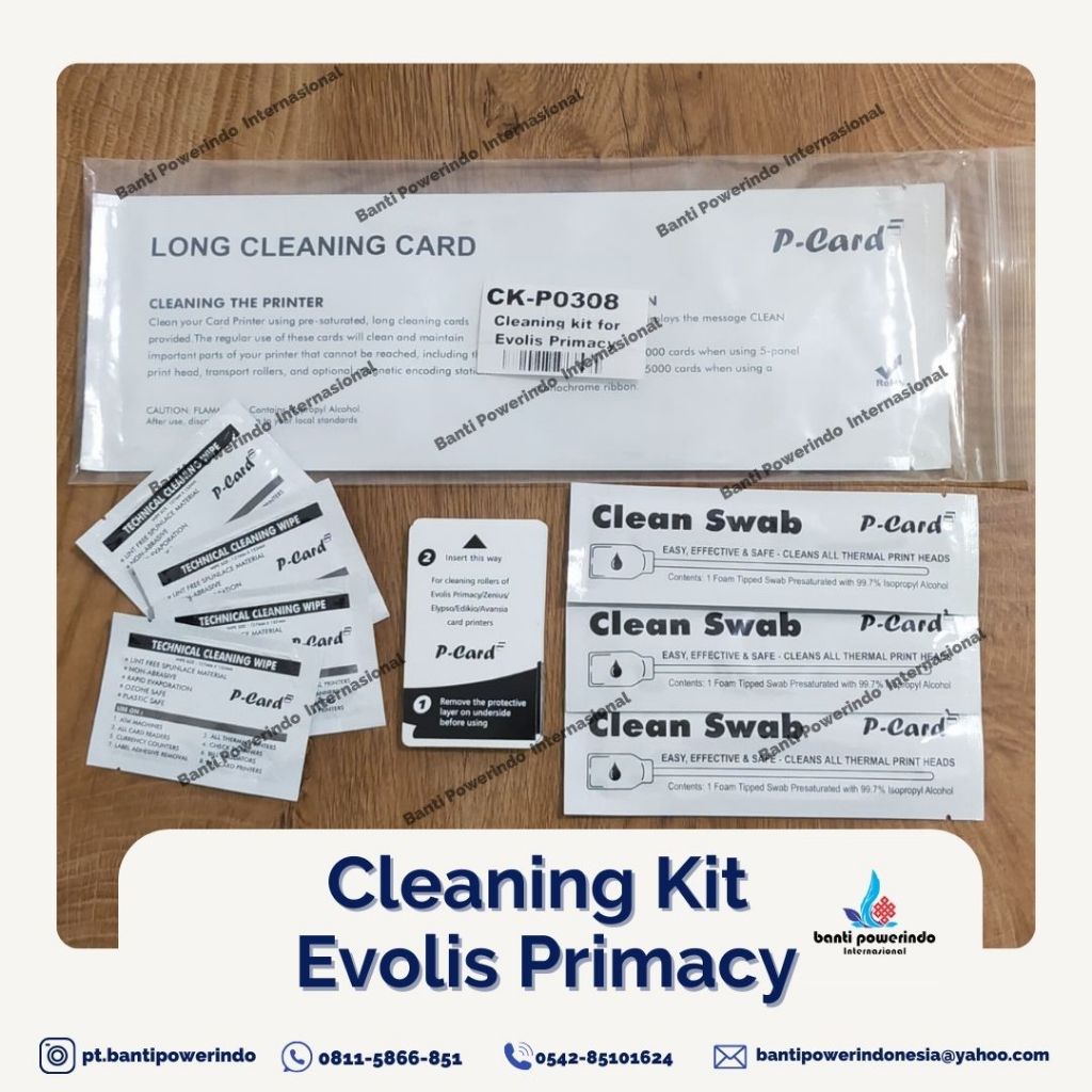 Jual CLEANING KIT ID CARD PRINTER EVOLIS PRIMACY ( PN : CK-P0308 ) | Shopee Indonesia