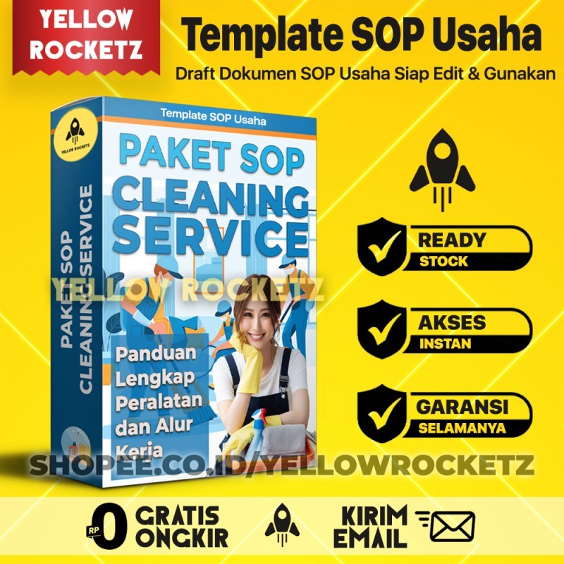 Jual Paket SOP CLEANING SERVICE - Program SOP Departemen Jasa Usaha Bisnis Kebersihan - Alur ...