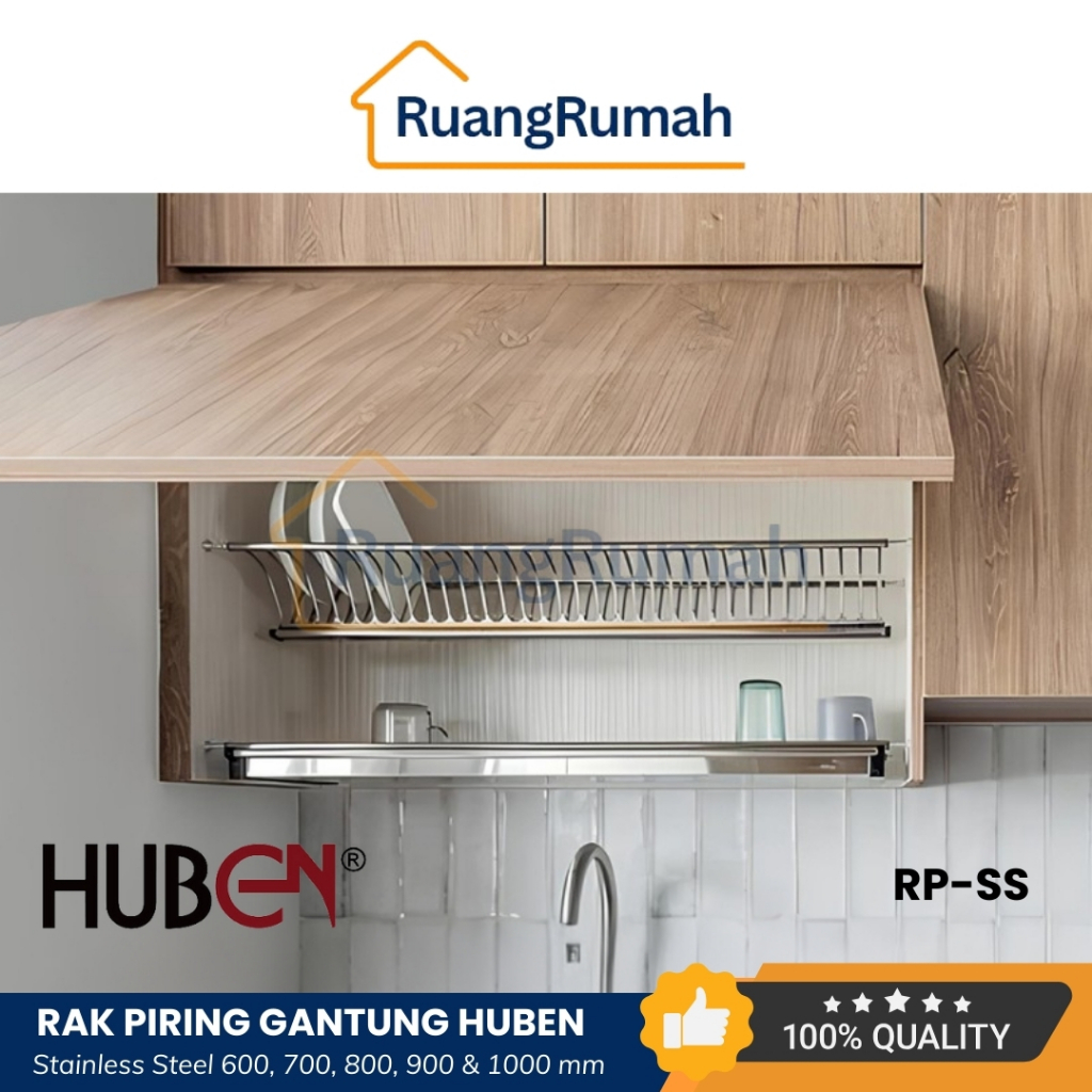 Jual HUBEN Rak Piring Gantung Tatakan Lemari Kitchen Set 60 70 80 90 ...