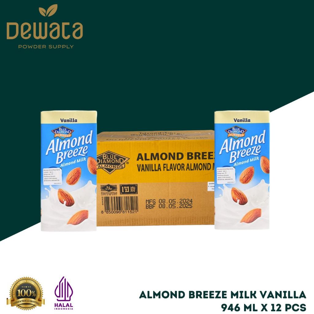 Jual Almond Breeze Milk Vanilla 946 ml ( 1 Dus x 12 Pcs ) | Shopee Indonesia