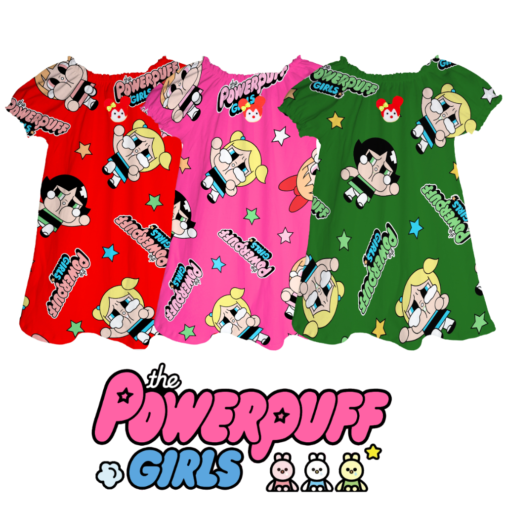 Jual Daster Anak CRYBABY The Powerpuff Girls 1 - 8 Tahun Model Lengan ...