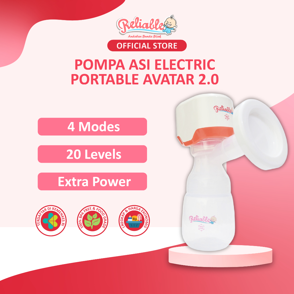 Jual Reliable Avatar 2 Breast Pump Electric 4 Mode 20 Level Pompa ASI ...
