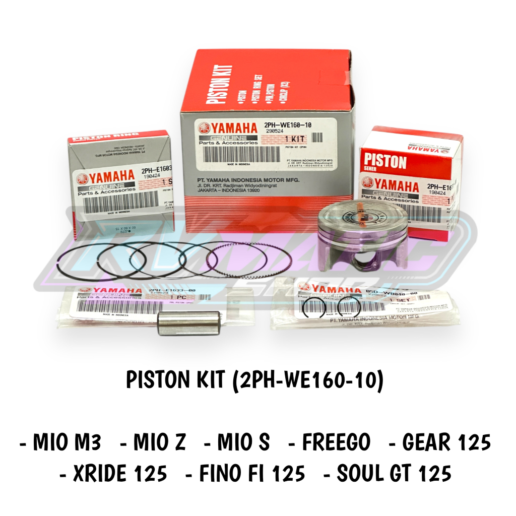 Jual PISTON KIT MIO M3 MIO S GEAR 125 FREEGO XRIDE 125 FINO 125 SOUL GT ...
