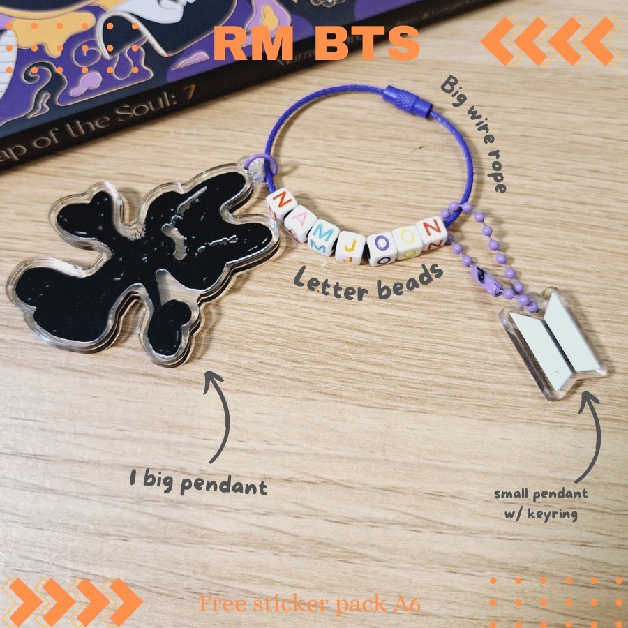 Jual [Free Sticker] Gantungan kunci/tas RM RPWP icon | Shopee Indonesia