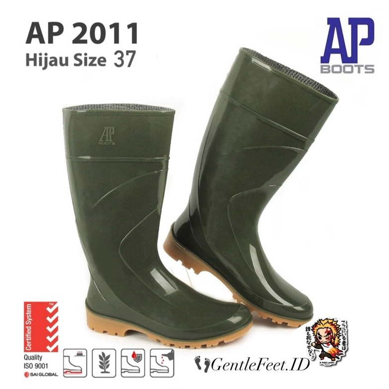 Jual KODE A63G SEPATU BOOT AP 211 GREEN 37 SEPATU BOOT AP KARET CEWEK ...