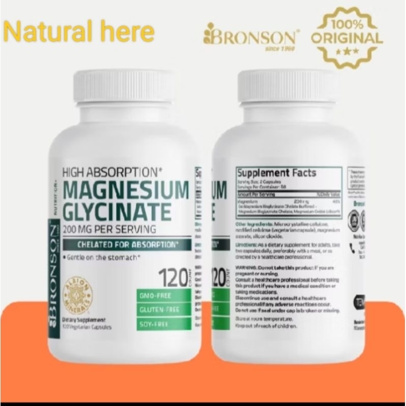 Jual Magnesium Glycinate By Bronson 200 mg | Shopee Indonesia