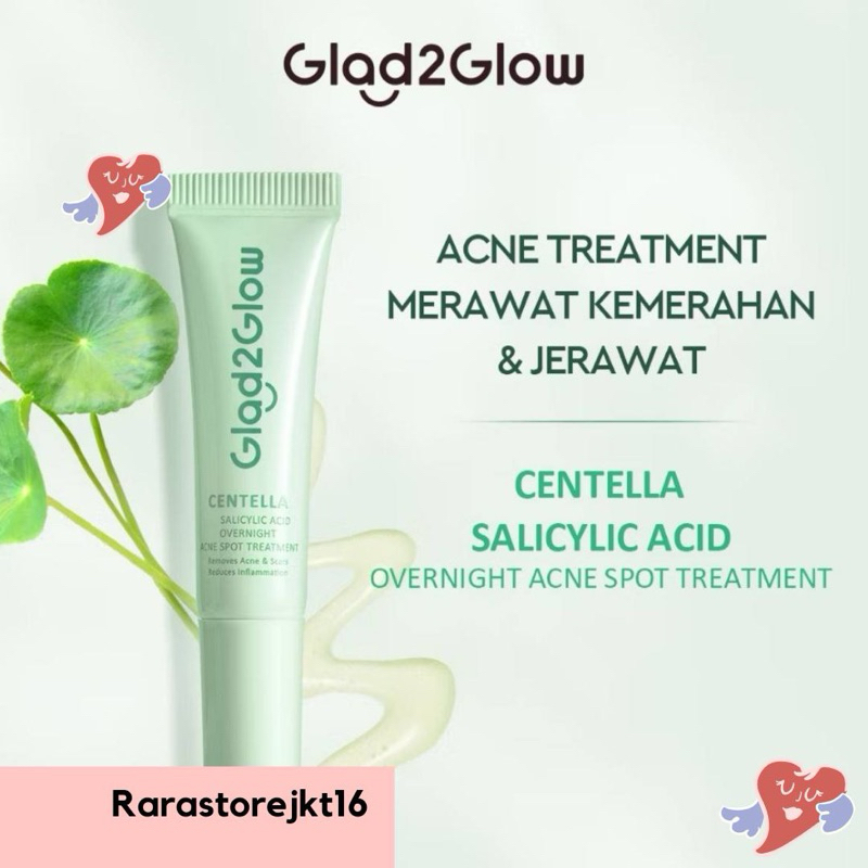 Jual Glad2Glow Salicylic Acid Overnight Acne Spot Cream Treatment 5g ...