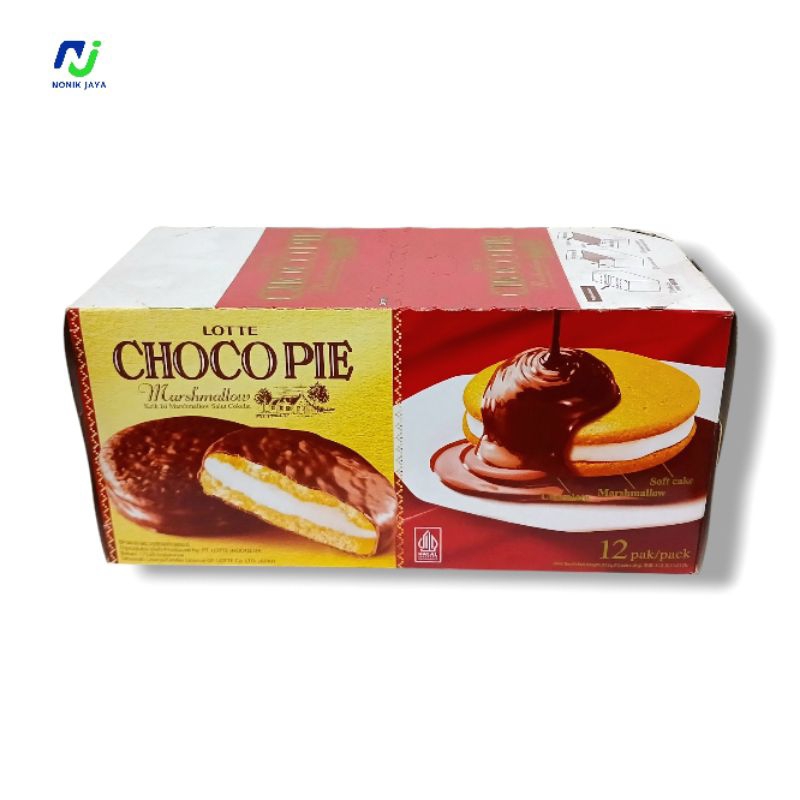 Jual Lotte Choco Pie Cokelat Box Isi 12 Pcs@26g | Shopee Indonesia