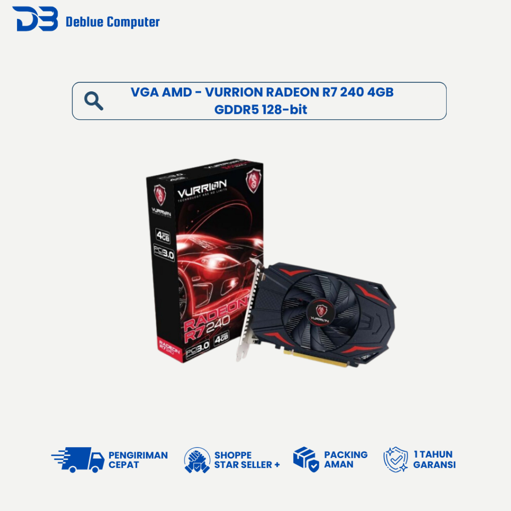 Jual VGA / VGA CARD / VGA AMD - VURRION RADEON R7 240 4GB GDDR5 128-bit ...