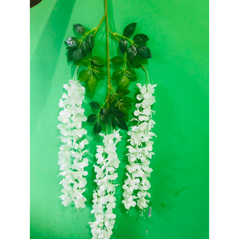 Jual BUNGA WISTERIA JUMBO GANTUNG SATUAN- DAUN RAMBAT JUNTAI PLASTIK ...