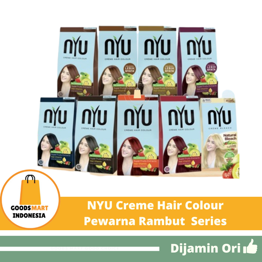 Jual NYU CREME HAIR COLOR Pewarna Rambut Cat Rambut Natural (Amonia ...
