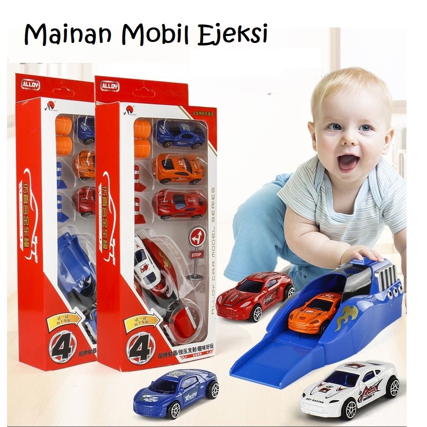 Jual Mainan Mobil Ejeksi Anak dengan 3 Mobil Kecil Bahan Alloy Mainan ...