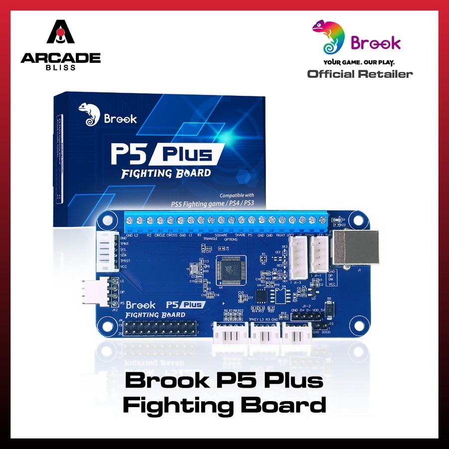 Jual PCB Brook P5 Plus Fighting Board Controller Arcade Stick DIY For ...