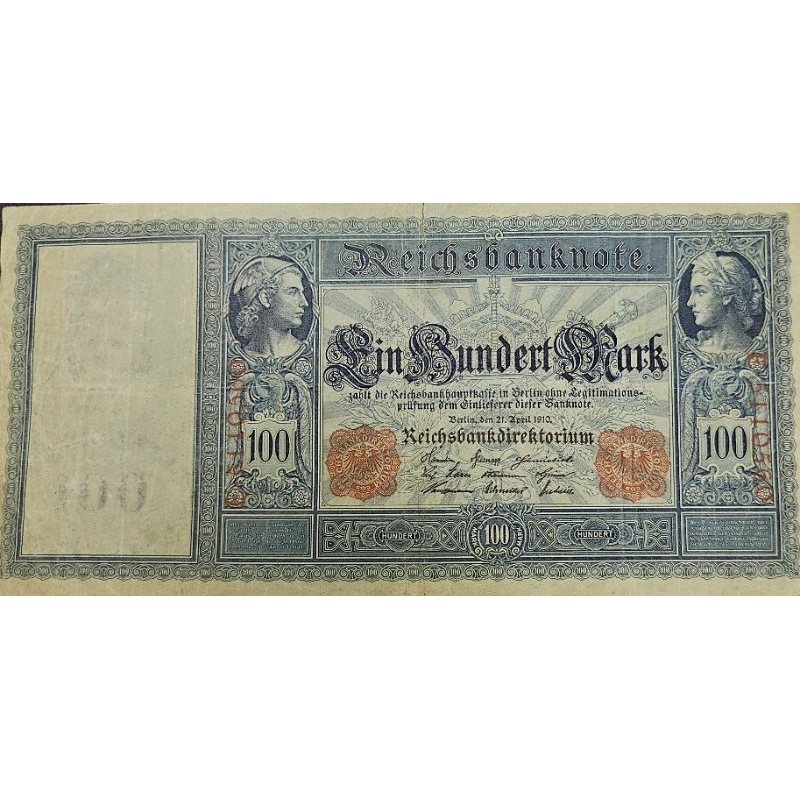 Jual Uang Negara Jerman 100 Mark 1917 super Big size banget Kondisi AXF ...