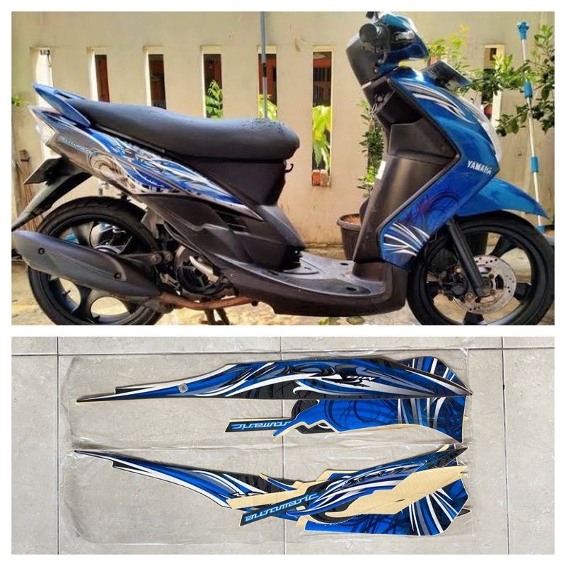 Jual STIKER STRIPING LIS BODY YAMAHA MIO SOUL 2009-2010 WARNA BIRU ...