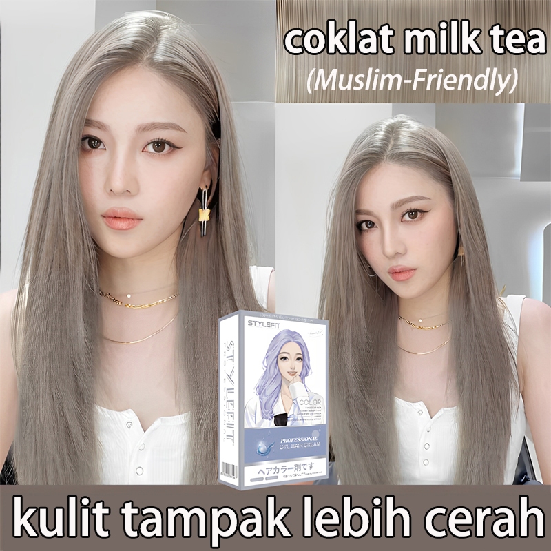 Jual 【Beli 100ml gratis 100ml】STYLE FIT cat rambut coklat milk tea ...
