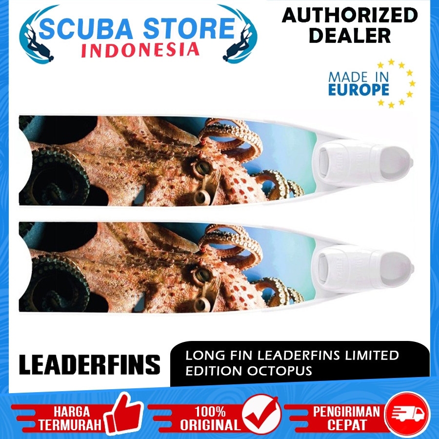 Jual Long Fin Leaderfins Limited Edition Octopus Pure Carbon Fiberglass ...