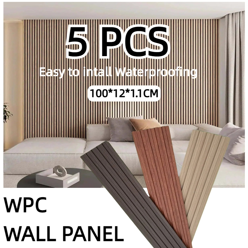Jual 5 PCS Wood Panel WPC / WPC Aestetic Dinding Motif Kayu/ 3d Wall ...